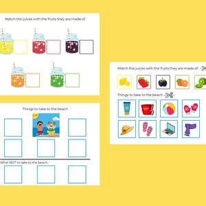 Printable Summer Busy Book / Summer Worksheet for Toddlers / Preschool ...
