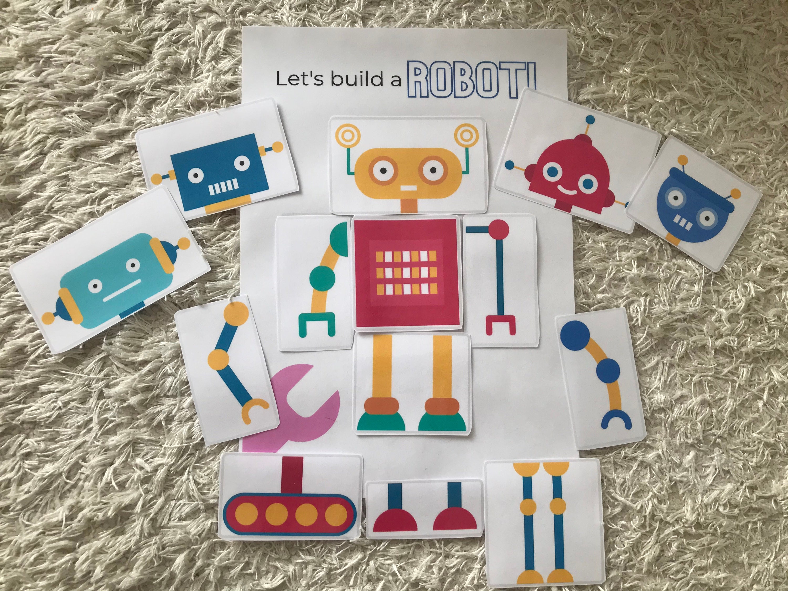 Mix and Match Robots Activity Pages for Toddler / Robots Activity ...