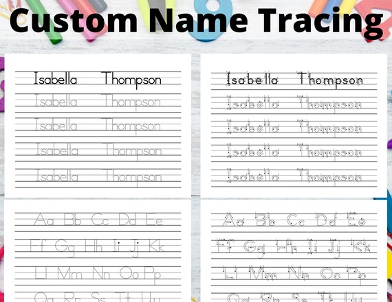 And Writing Personalized Name Tracing Worksheets - Custom Handwriting ...