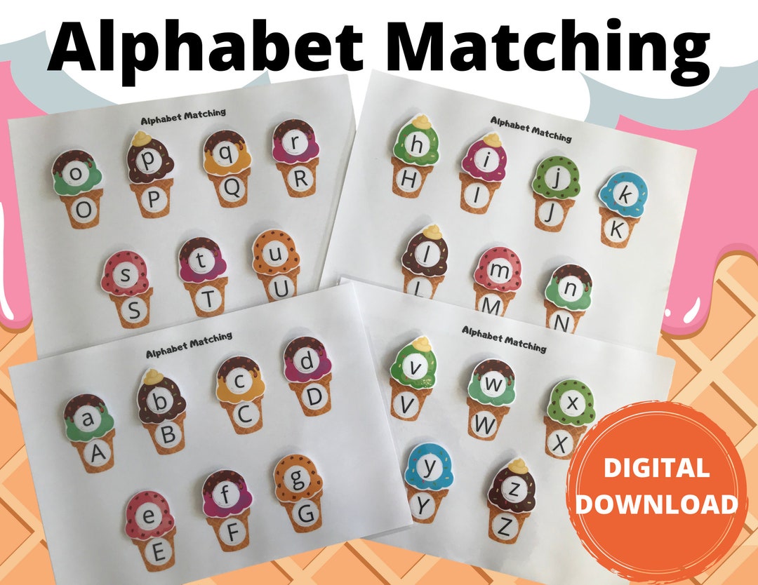 Alphabet Matching / Alphabet Printable Activity Pages for Toddlers ...