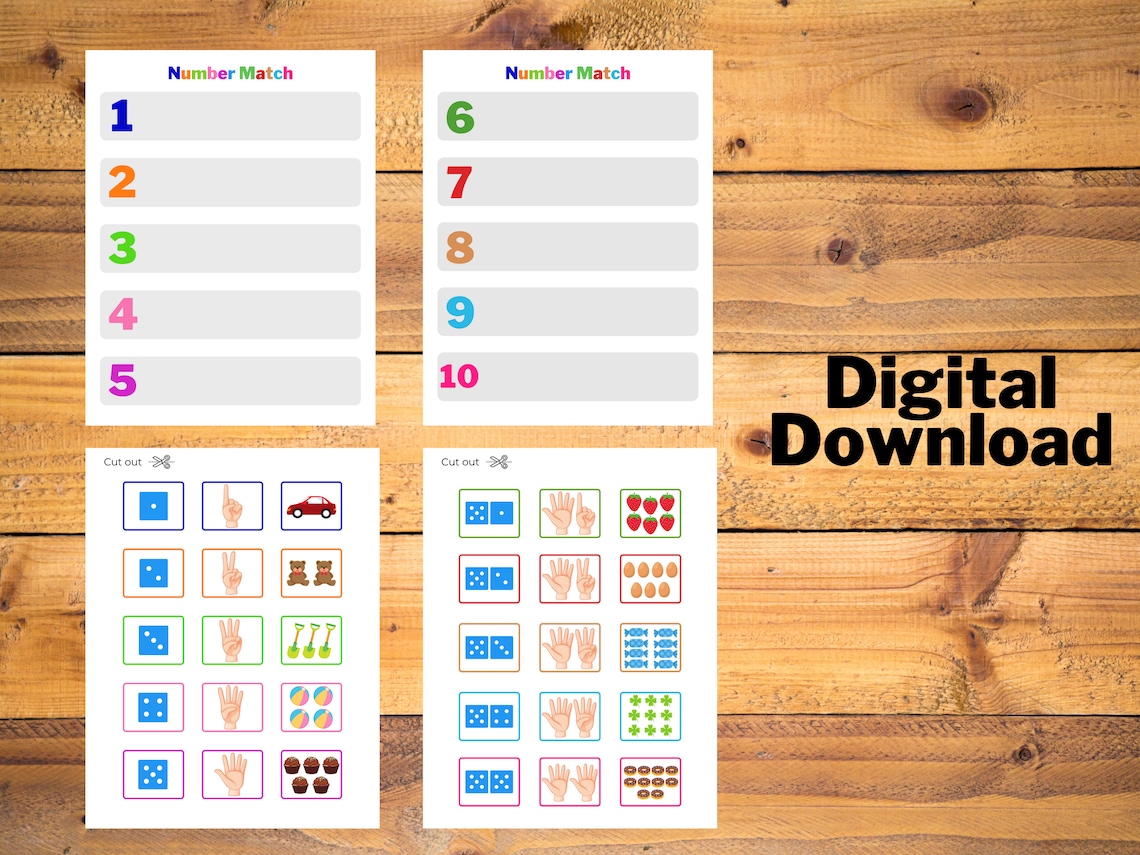 Numbers 1-10 Activity Pages | Toddler Counting Worksheets (PDF) - Etsy