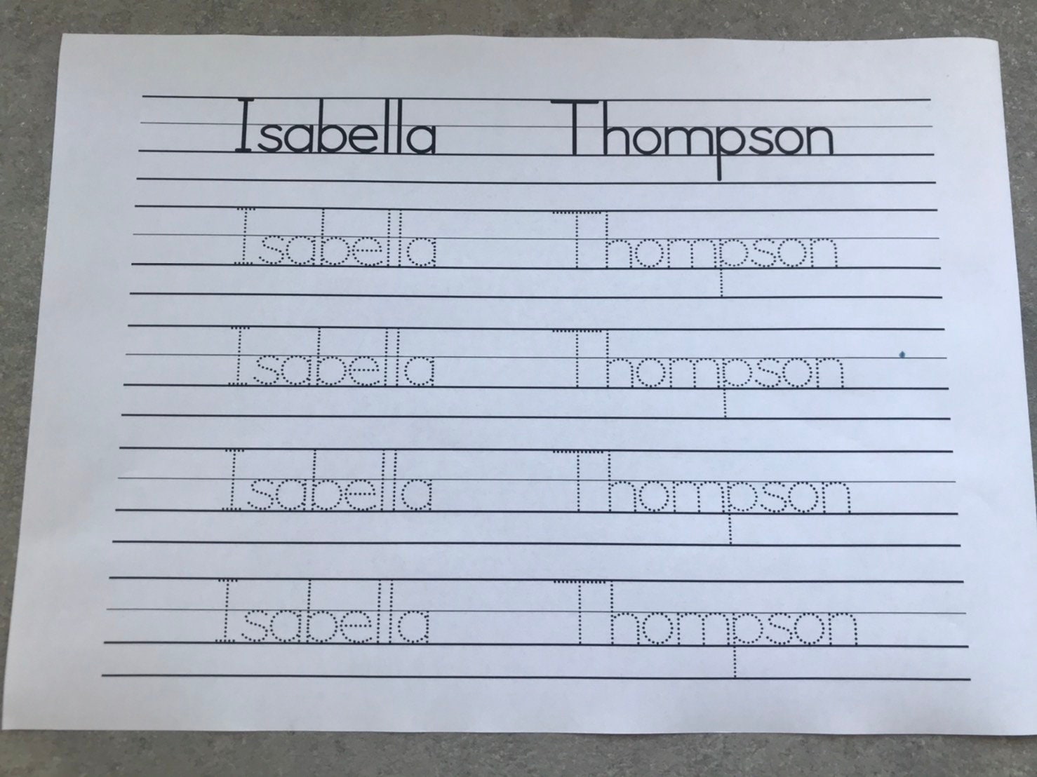 Custom Name Tracing Worksheet / Personalized Handwriting Practice ...