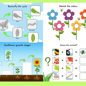 Toddler Spring Printable Busy Book / Insects Activity Worksheets ...