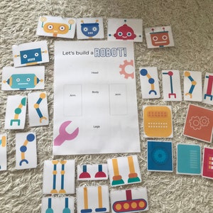 Mix and Match Robots Activity Pages for Toddler / Robots Activity ...