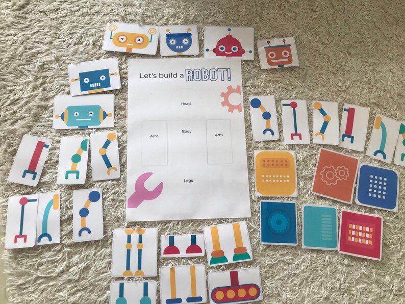 Mix and Match Robots Activity Pages for Toddler / Robots Activity ...
