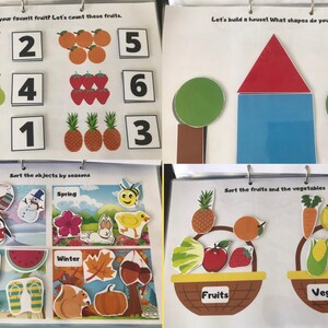 Printable Toddler Busy Book / Busy Book Printable Worksheet / Toddler ...