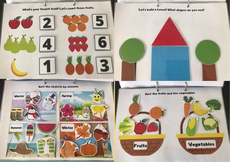 Printable Toddler Busy Book / Busy Book Printable Worksheet / | Etsy