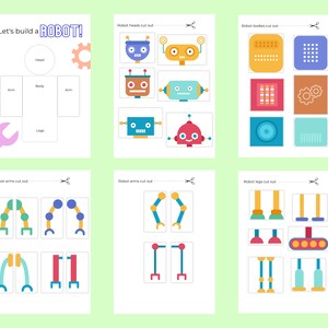 Mix and Match Robots Activity Pages for Toddler / Robots Activity ...