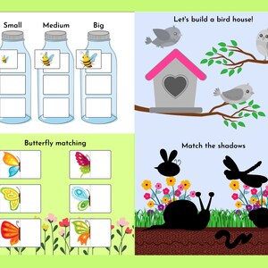Toddler Spring Printable Busy Book / Insects Activity Worksheets ...
