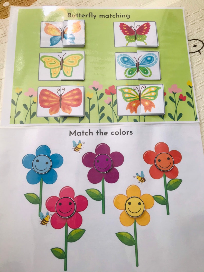 Toddler Spring Printable Busy Book / Insects Activity Worksheets ...