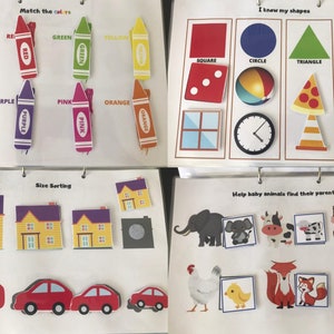 Printable Toddler Busy Book / Busy Book Printable Worksheet / Toddler ...