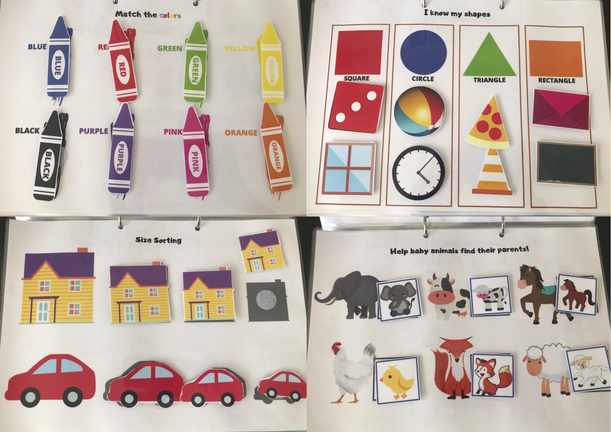 Printable Toddler Busy Book / Busy Book Printable Worksheet / Toddler ...