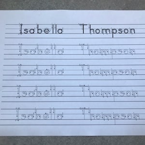 Custom Name Tracing Worksheet / Personalized Handwriting Practice ...