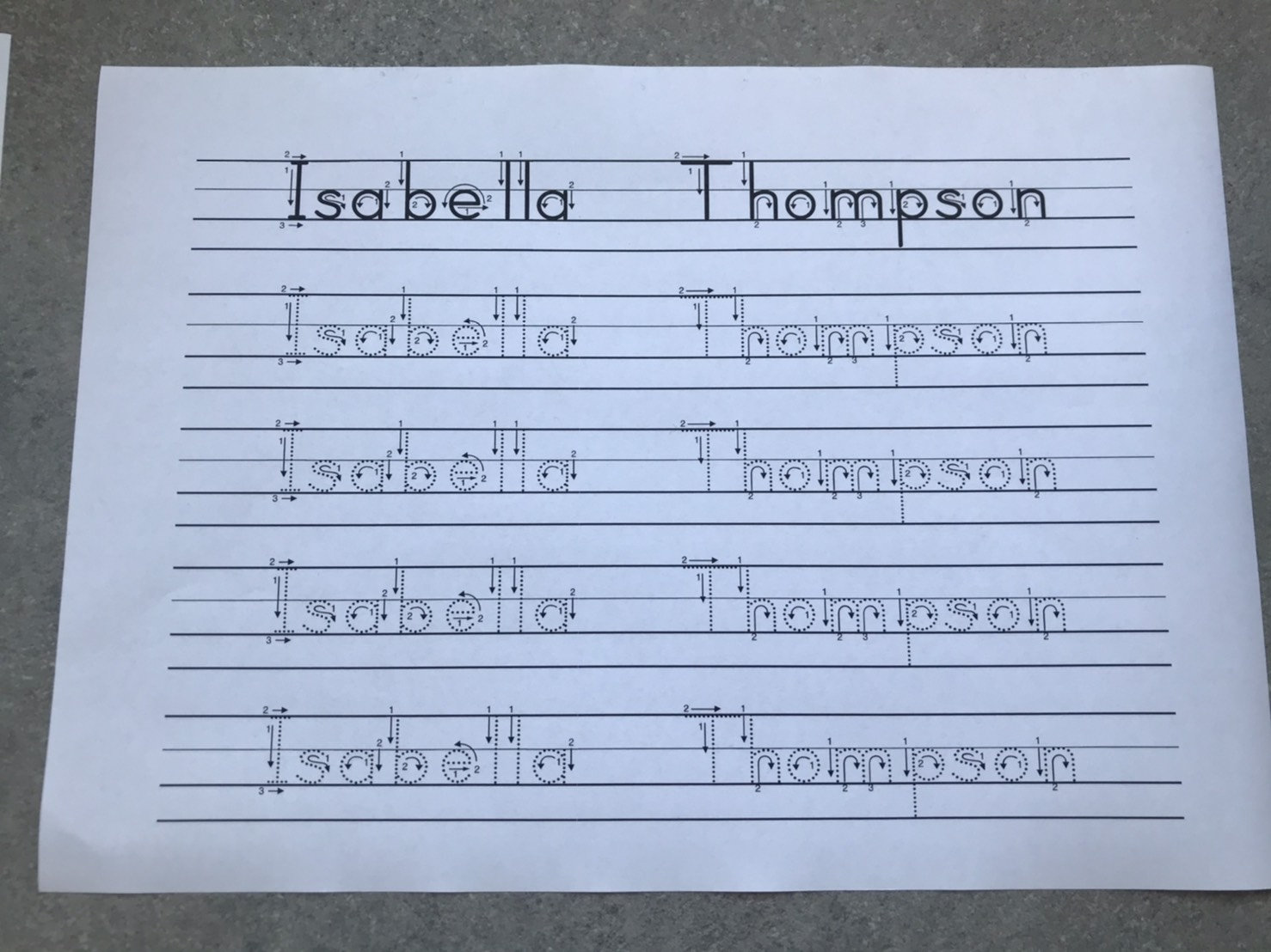 Custom Name Tracing Worksheet / Personalized Handwriting Practice ...
