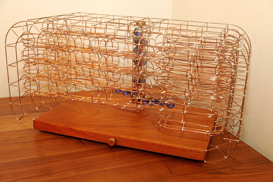 Great Balls of Thunder. Copper Rolling Ball Sculpture: Kinetic Marble ...