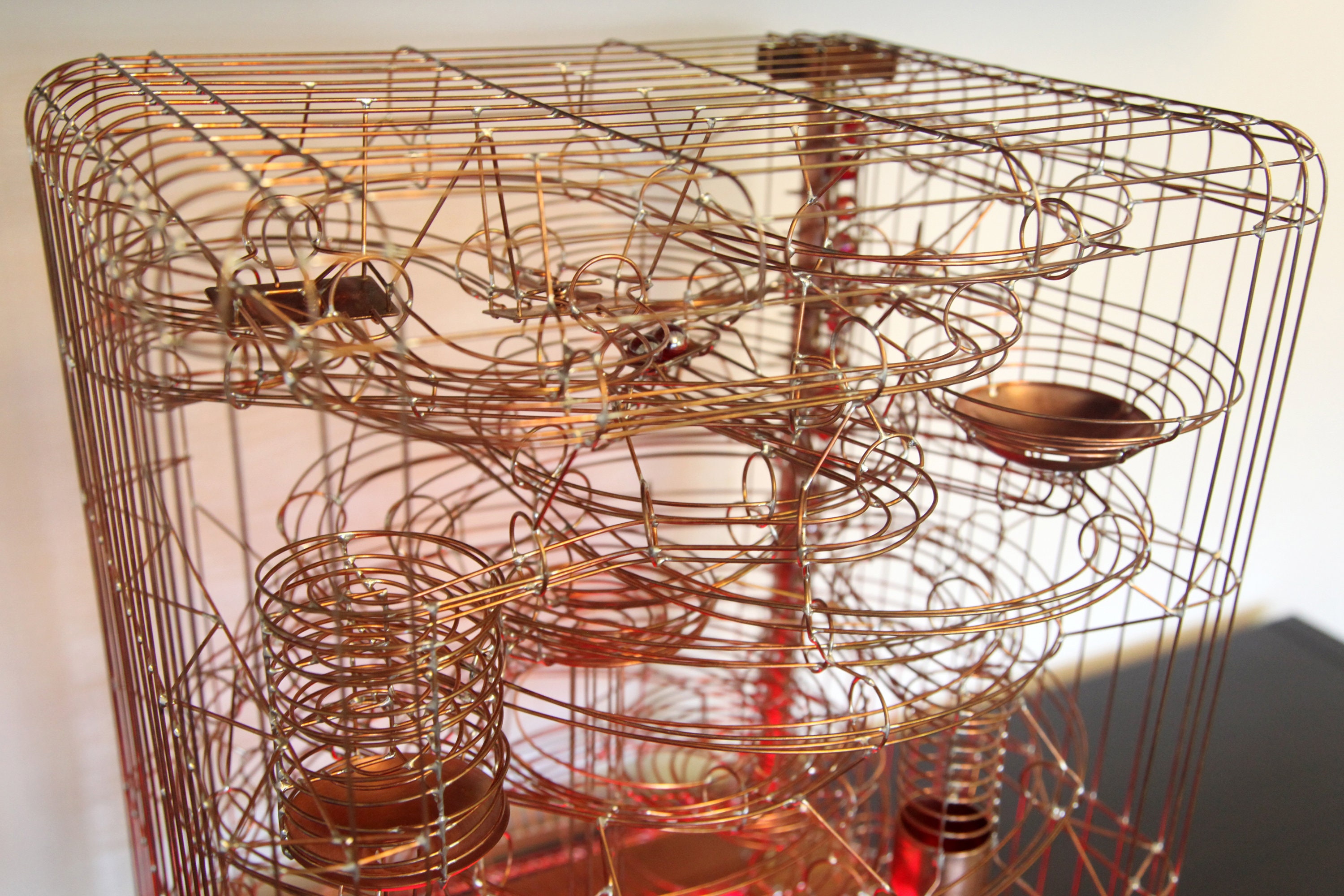 The Ruby Roller Coaster / Rolling Ball Sculpture / Marble Machine ...