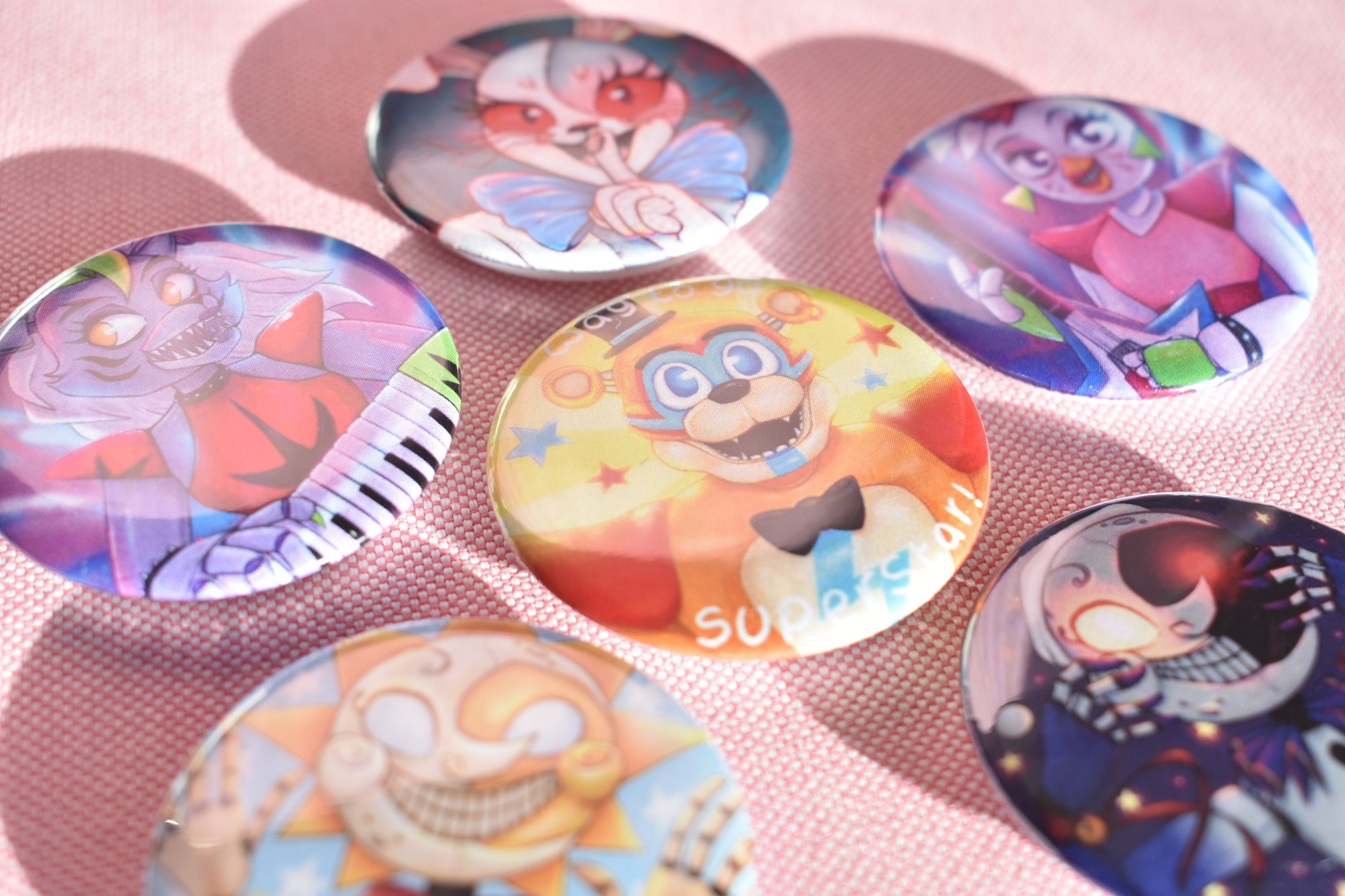 FNAF: Security Breach Buttons WHOLE PACK //glamrock | Etsy