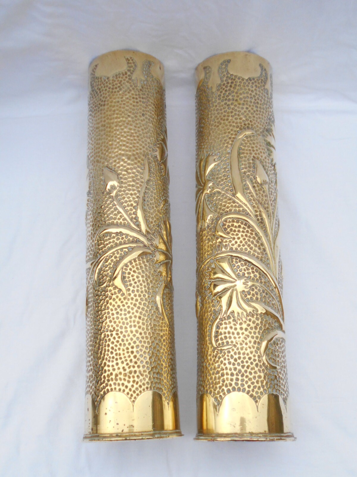 WW1 Trench Art Brass 75 DE C Artillery Shell Casings Set of 2 - Etsy ...