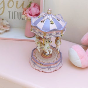 Musical Carousel Purple Horse Carousel Music Box Music - Etsy Canada