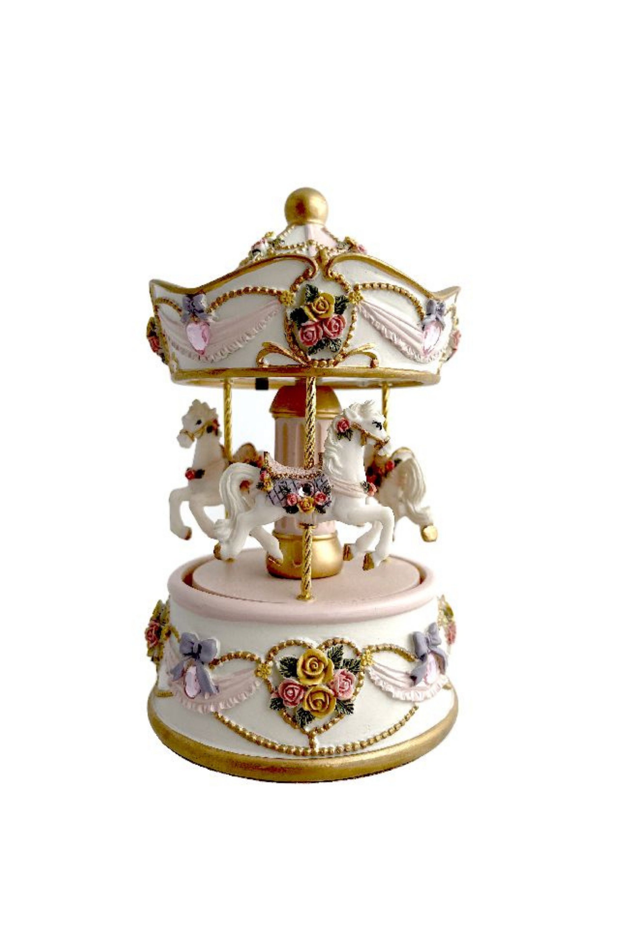 Pink Rose Musical Carousel Horse Musical Carousel Nursery - Etsy