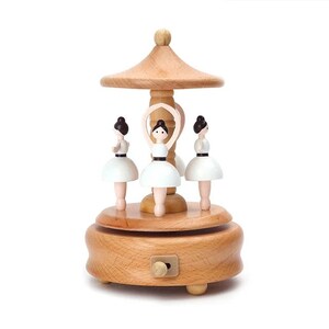 Wooden Ballerina Musical Carousel Ballerina Music Box - Etsy