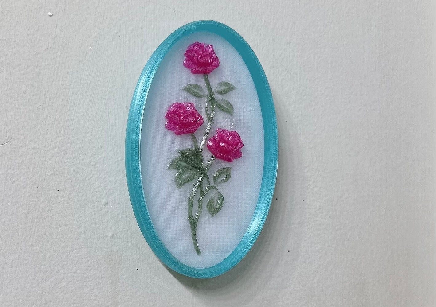 Small Oval Frame Rose Floral Wall Hanging Botanical Art Gallery Wall ...