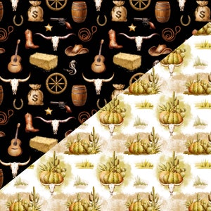 Western Digital Paper Pack Cowboy Seamless Pattern Wild West Digita ...