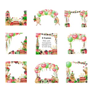 Capybara PNG Birthday Clipart Seamless Files Digital Download,cute Capy ...