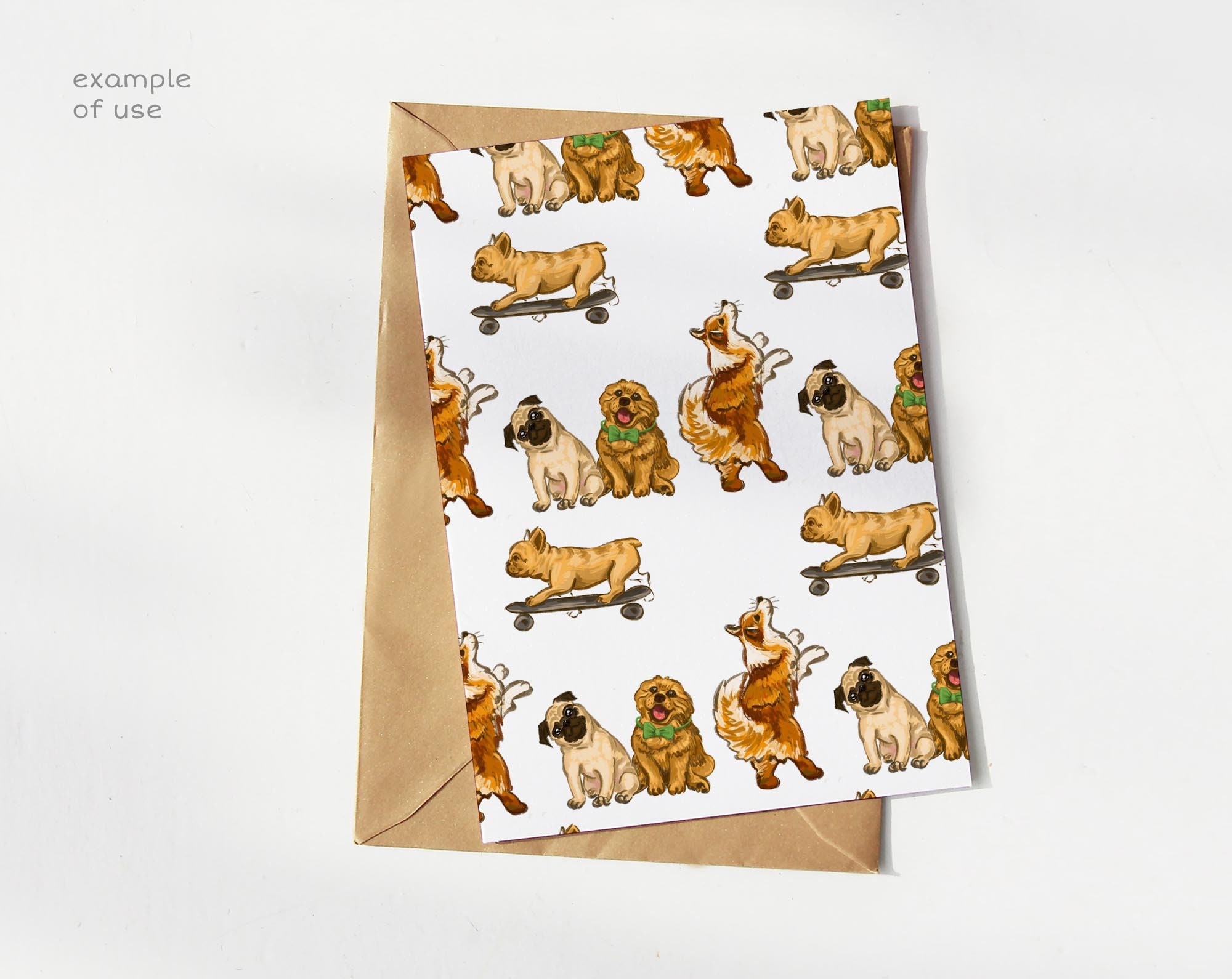 Dog Digital Paper Puppy Seamless Patternpug Printable - Etsy