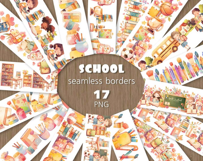 School Borders Clipart. Back to School Borders. School Supplies ...
