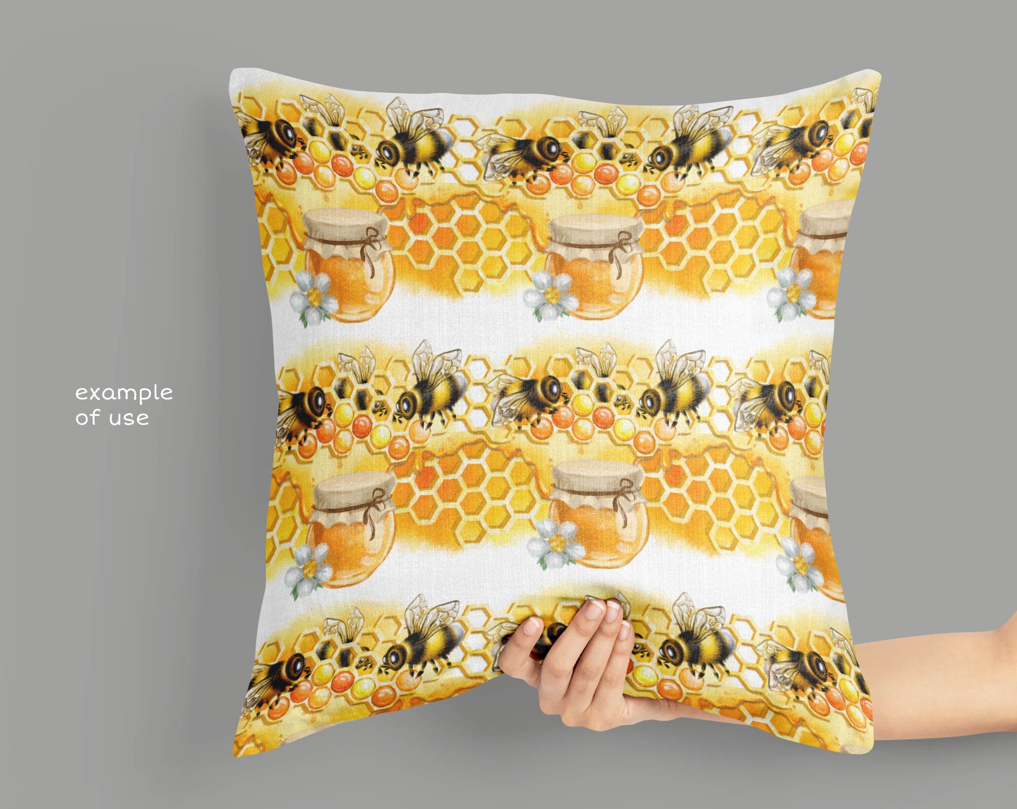 Honey Digital Paper Pack Bee Seamless Pattern,honey Digital Background ...