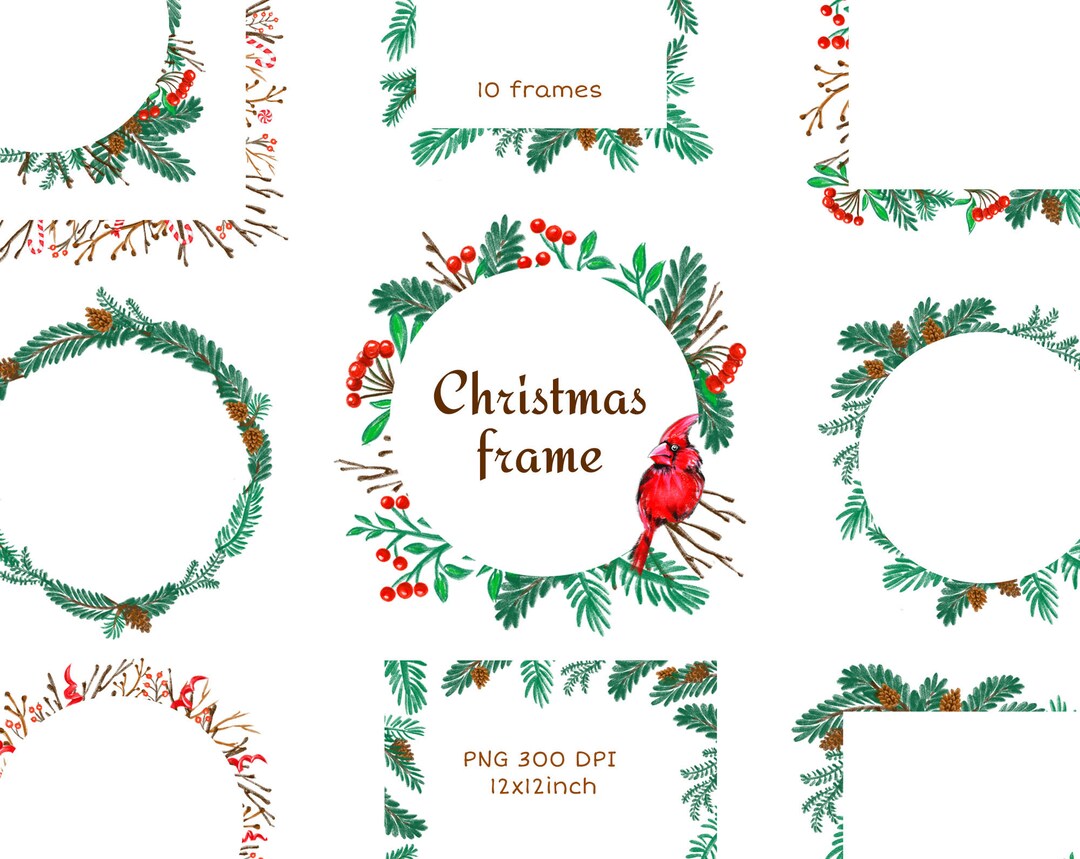 Сhristmas Clipart Png Digital Frames,winter Png Clipart Digital ...