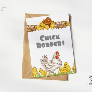 Chicken Border Clipart Png Digital Download,hen Seamless Border Files ...