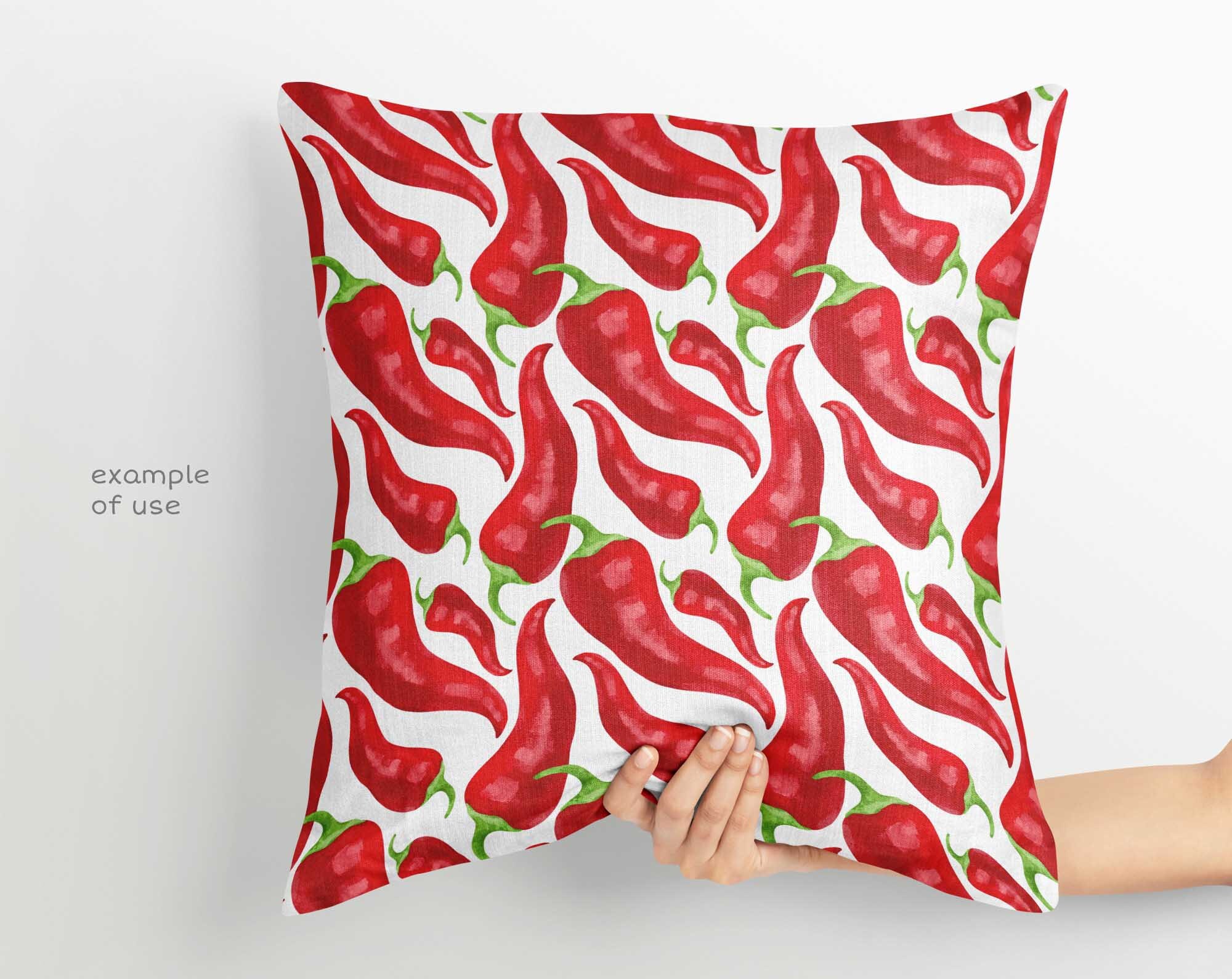 Chili Digital Paper Pack,red Hot Pepper Seamless Pattern Digital ...