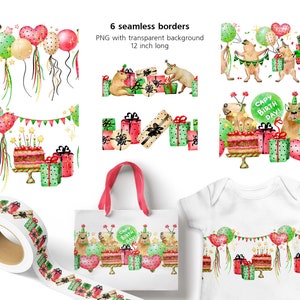 Capybara PNG Clipart Birthday Digital Paper PNG Seamless Patterns,capy ...