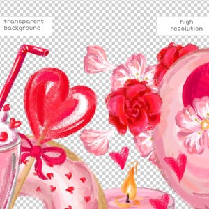 Valentine Border Clipart Png Love Seamless Files Digital Washi Tape ...