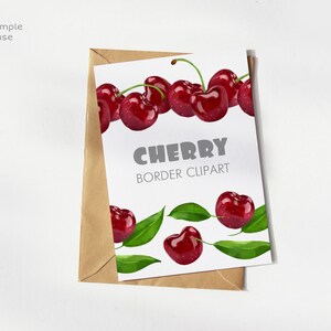 Cherry Png Border Clipart Digital Download,summer Png Seamless Files ...