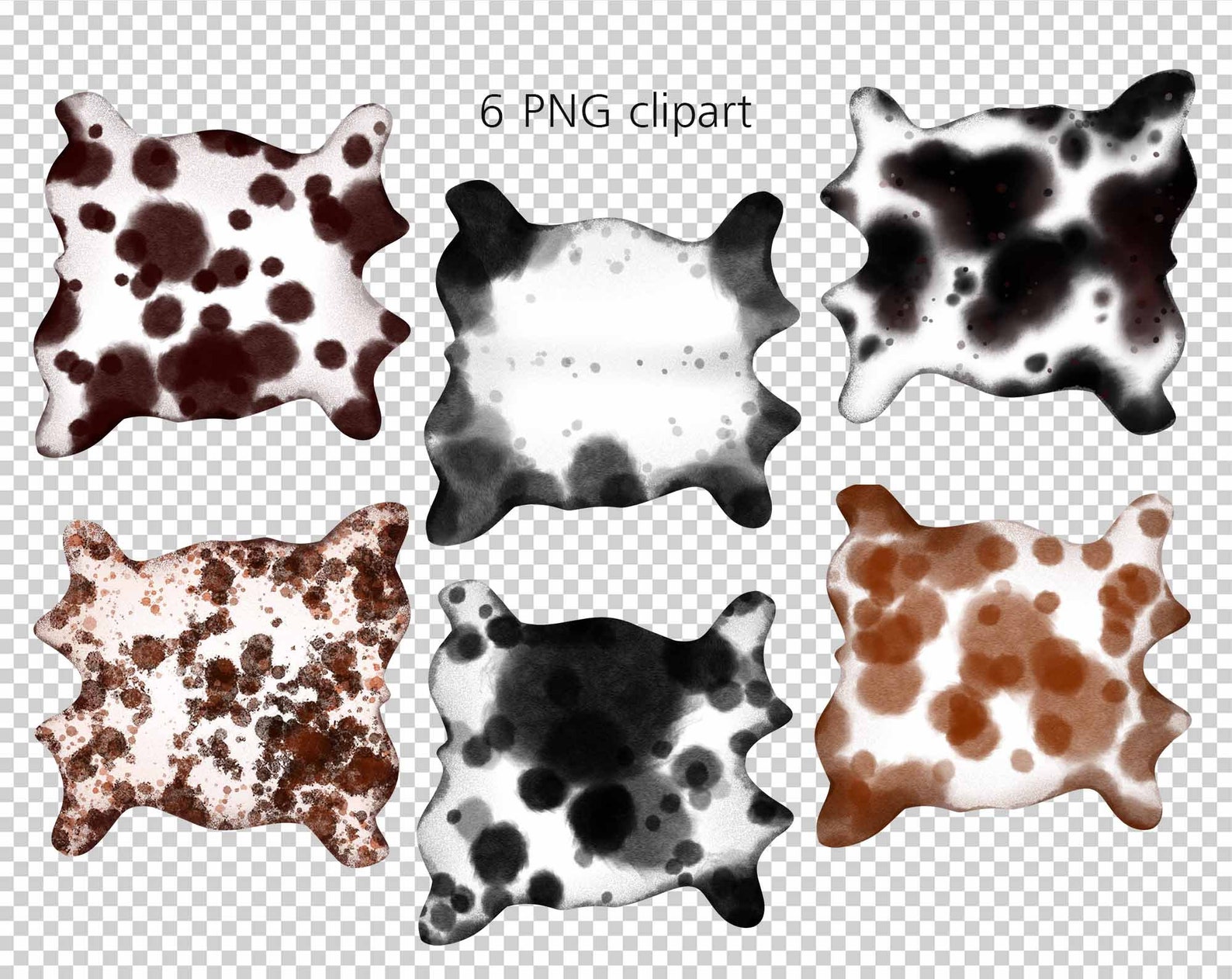 Сowhide Png Clipart Digital Download Free Commercial Usecow - Etsy