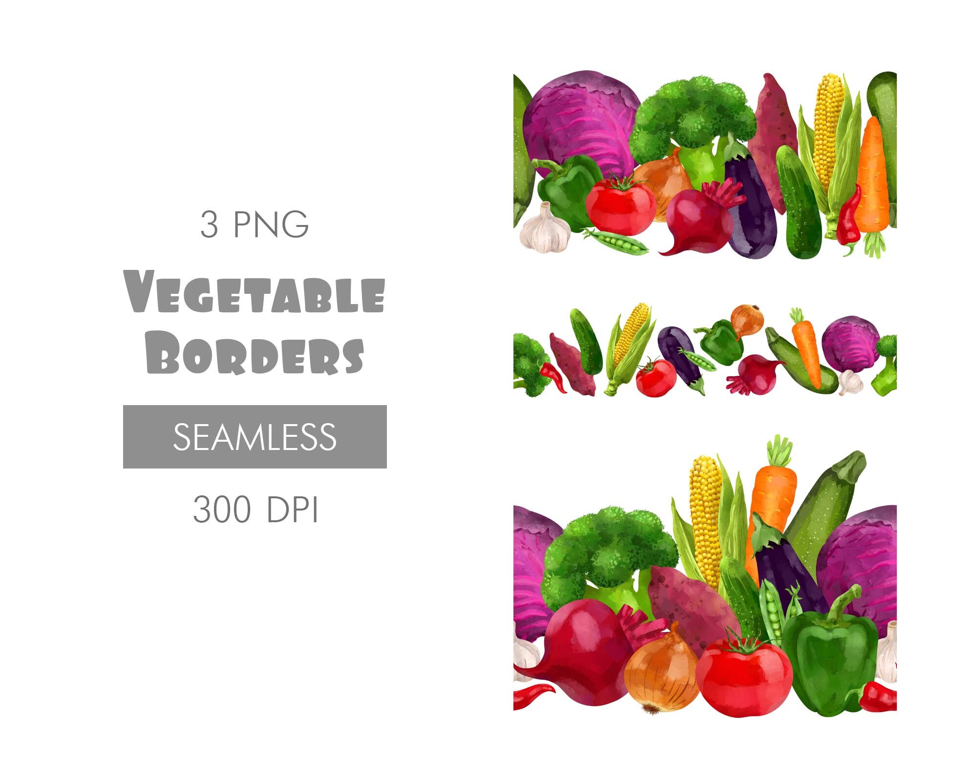 Vegetable Digital File Border Png Clipart Commercial Use,vegetable ...
