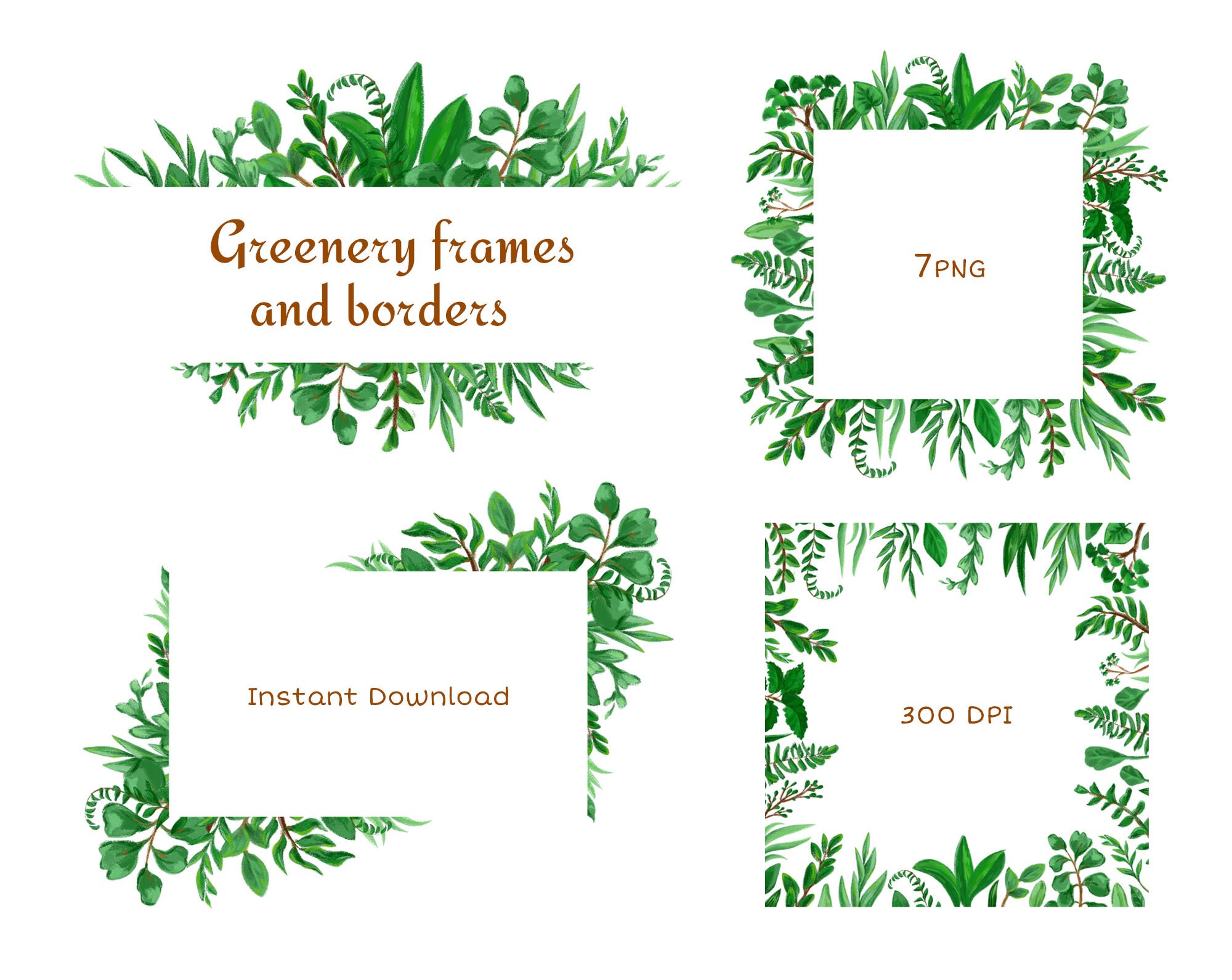 Wedding Greenery Border