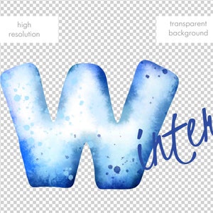 Winter Alphabet Clipart Snow Letters and Numbers Png Files,frozen ABC ...