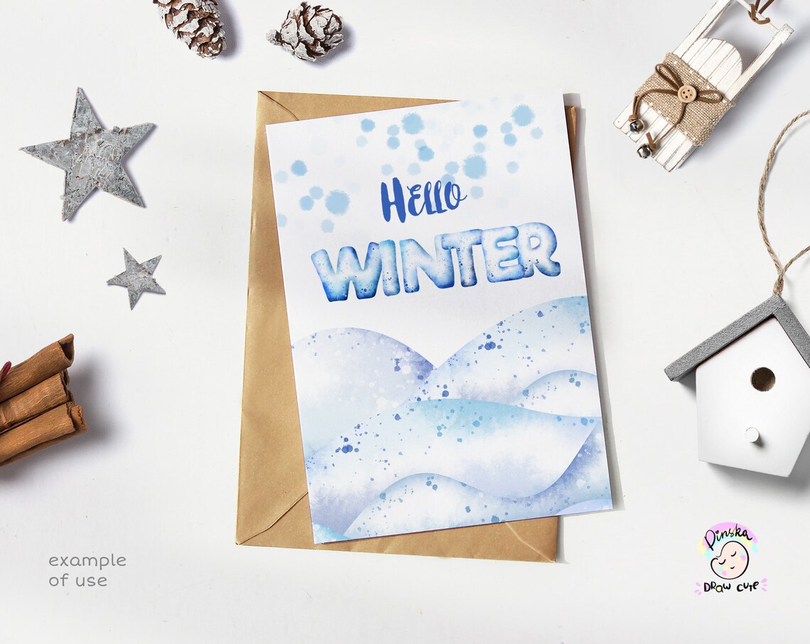 Winter Alphabet Clipart Snow Letters and Numbers Png - Etsy