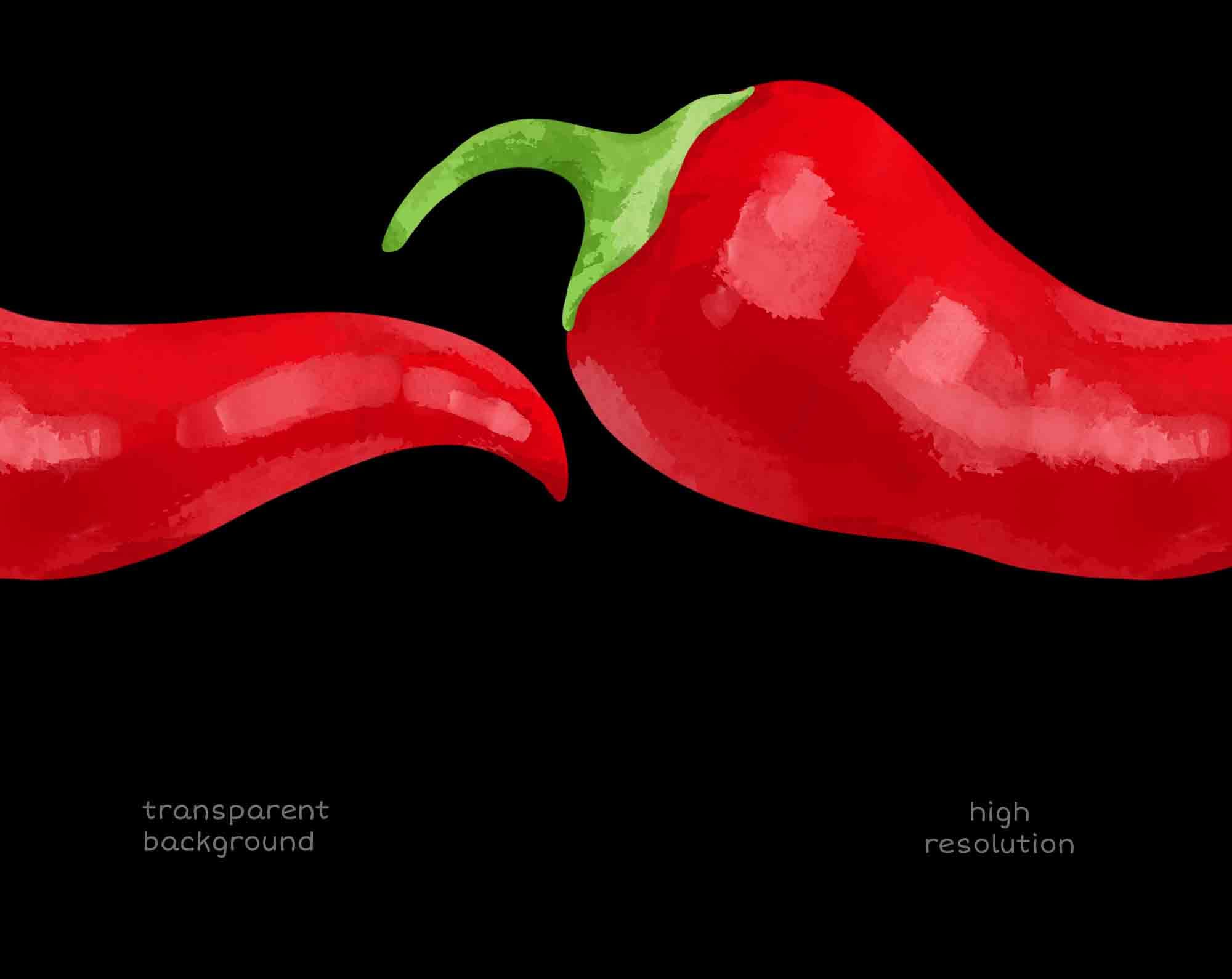 Chili Pepper Border Clipart Png Digital Download,red Hot Chili Pepper ...
