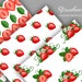 Strawberry Digital Paper and Summer Seamless Pattern,berry Digital ...