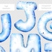 Winter Alphabet Clipart Snow Letters and Numbers Png Files,frozen ABC ...