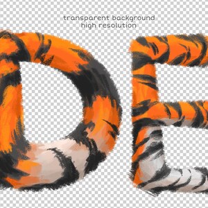 Tiger Alphabet Letters Clipart Png Abc Digital Download,sublimation ...