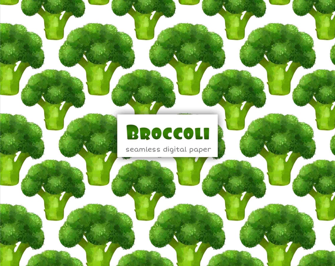 Broccoli digital paper free commercial useBroccoli seamless | Etsy