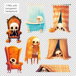 Halloween Skeleton PNG Clipart With Transparent Background,cute Cartoon ...