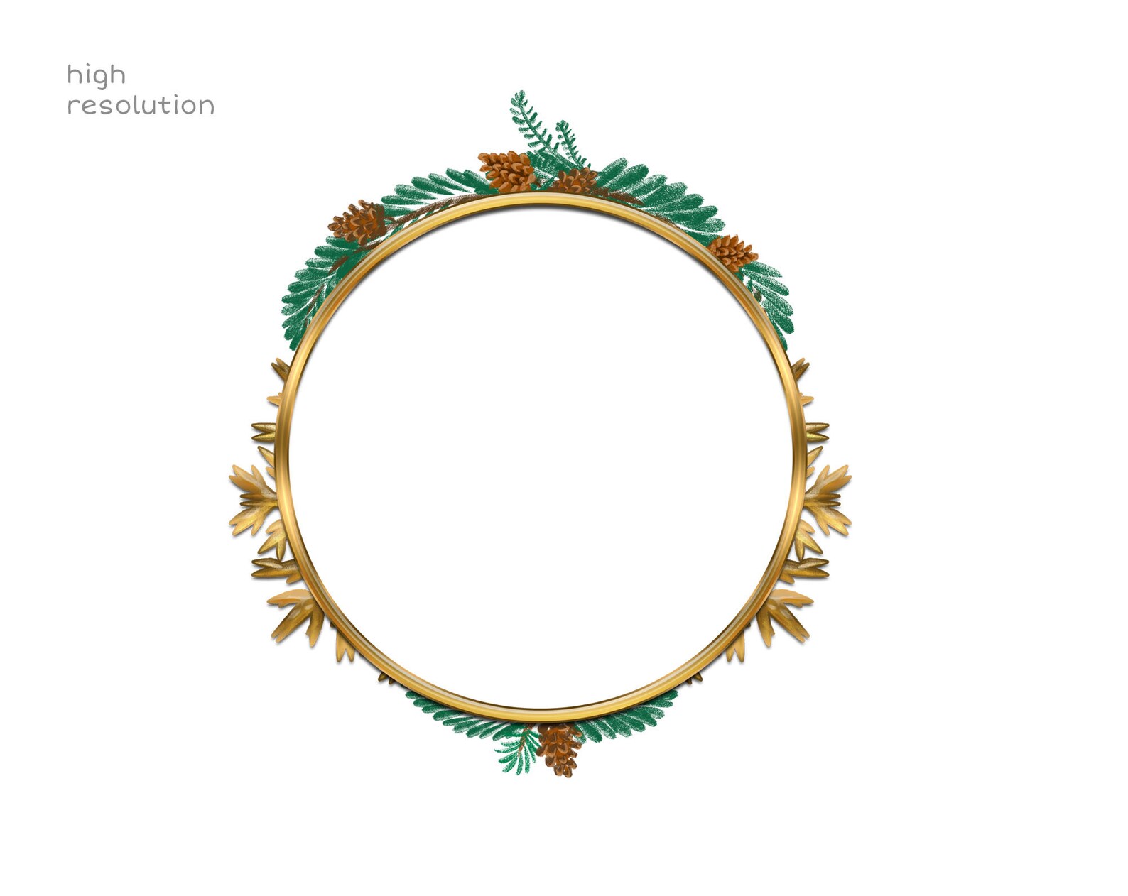 Christmas Clipart Png Winter Wreath Clipart Digital - Etsy