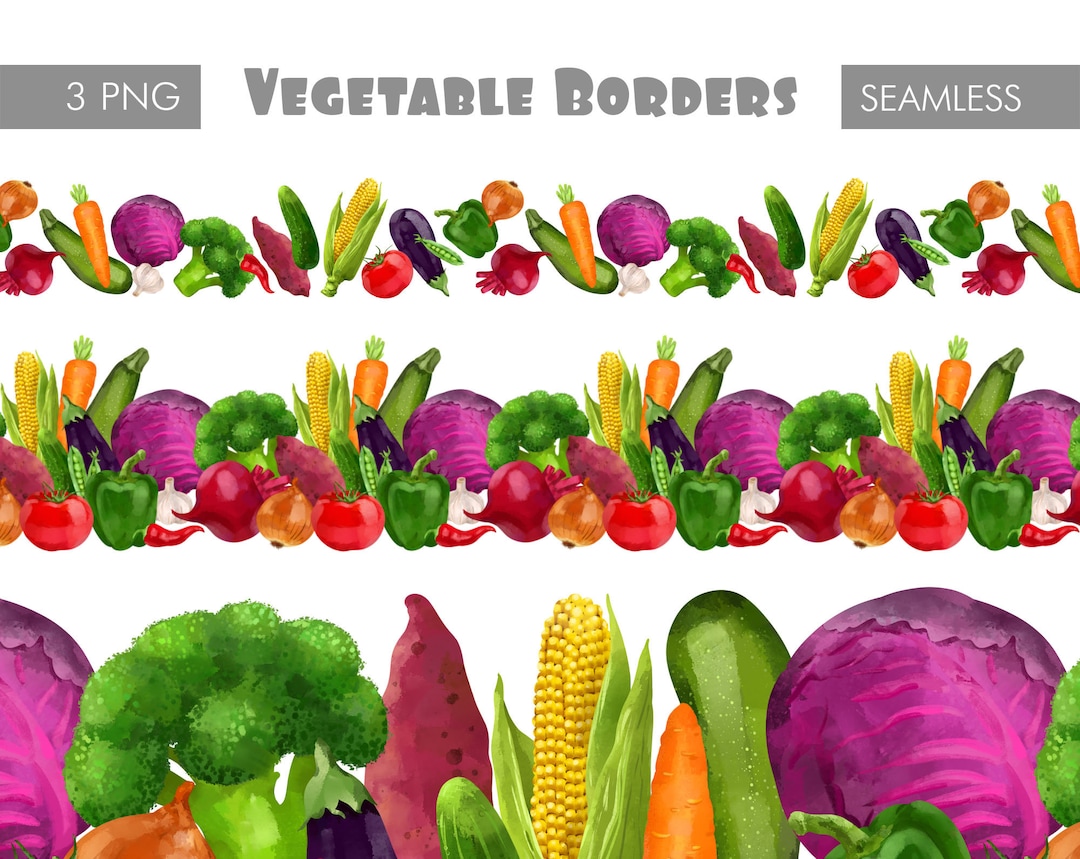 Vegetable Digital File Border Png Clipart Commercial Use,vegetable ...
